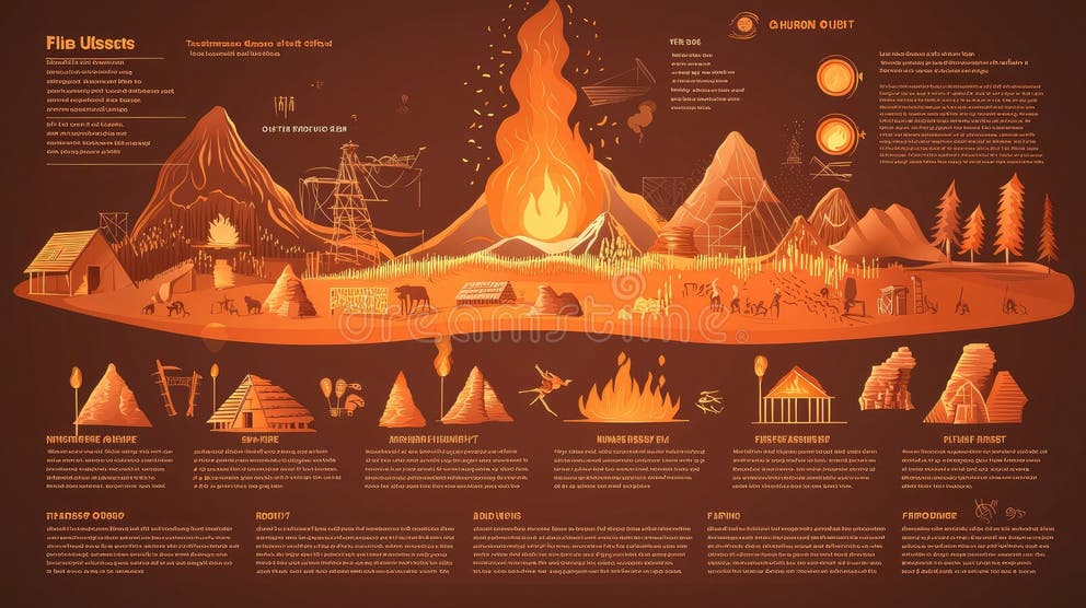 Infographic about the Discovery of Fire Featuring Various Historical ...