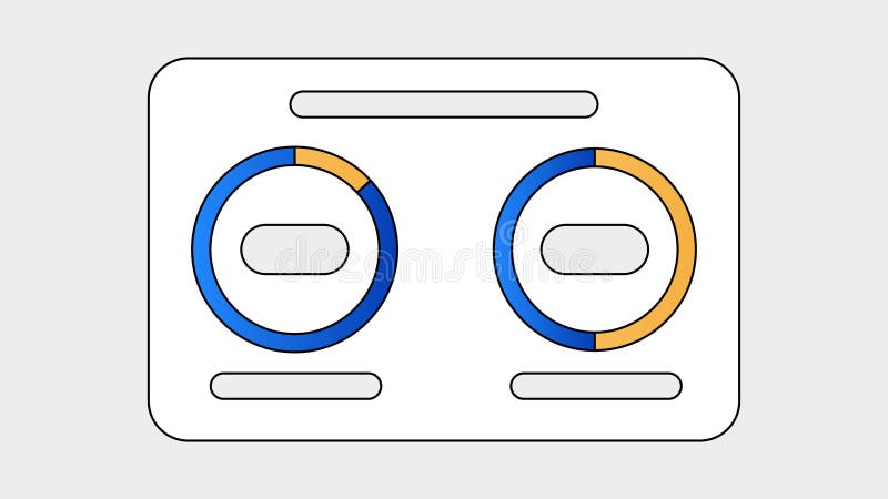 Infographic with Dual Pie Chart Stock Vector - Illustration of ...