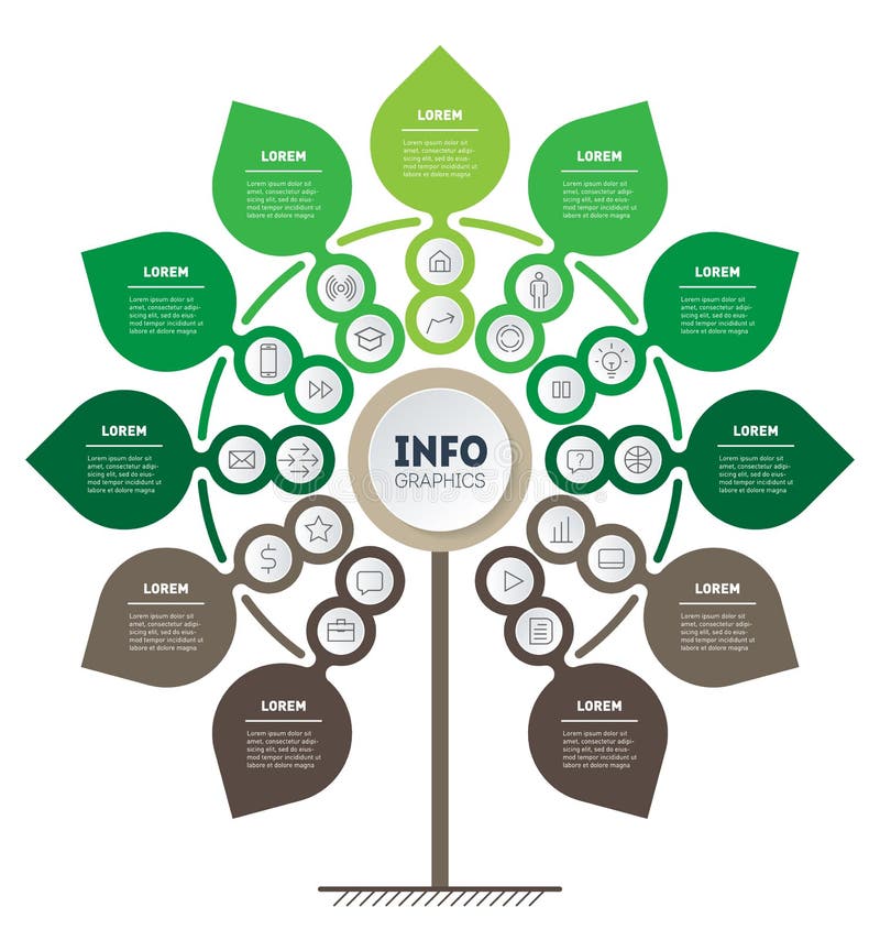 Infographic Of Green Technology Or Education Process With 10 Points ...