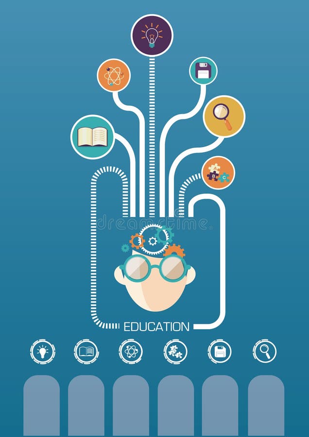 Infographic of Education. Vector Illustration Decorative Design Stock ...