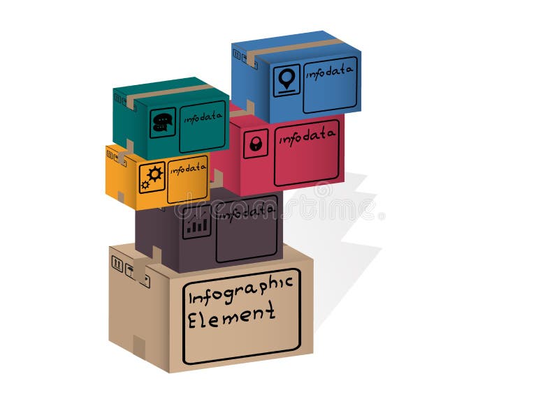 Infographic Element, Box, Case, Stock Vector - Illustration of boxs ...