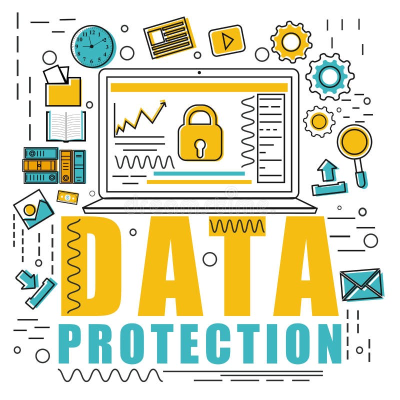 Infographic Element for Business Data Protection. Stock Illustration ...