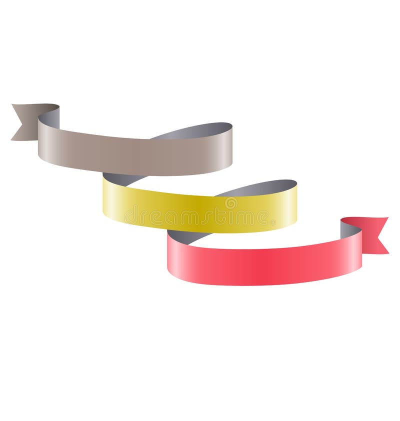 Infographic Element Curved Ribbon Isolated on White Stock Vector ...