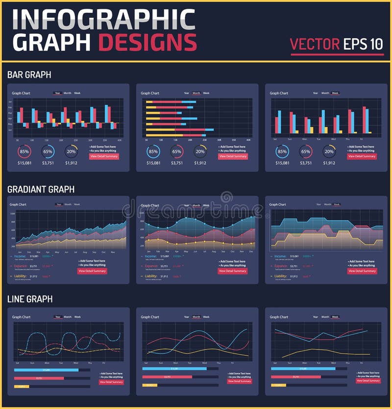Set of Different 64 Infographic Elements. Stock Vector - Illustration ...