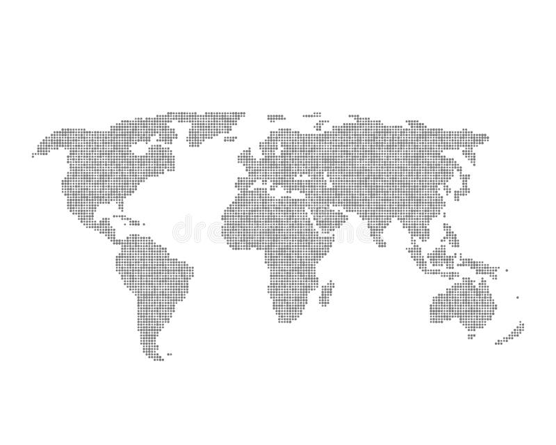 Infographic Element with Grey Global World Map Stock Vector ...