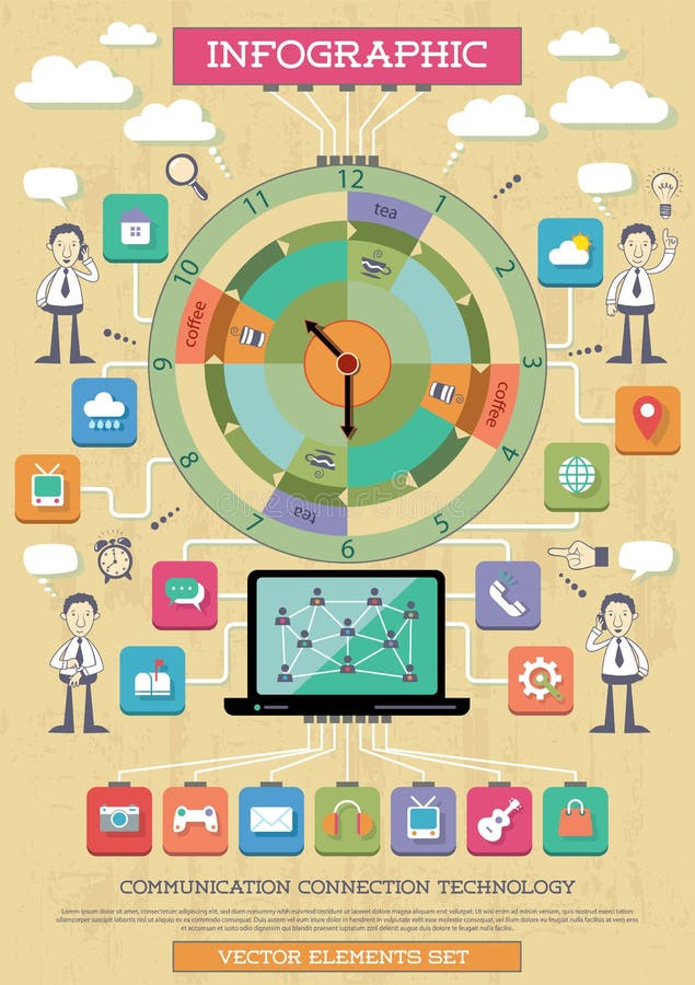 Infographic Element. Internet Connection. Stock Vector - Illustration ...