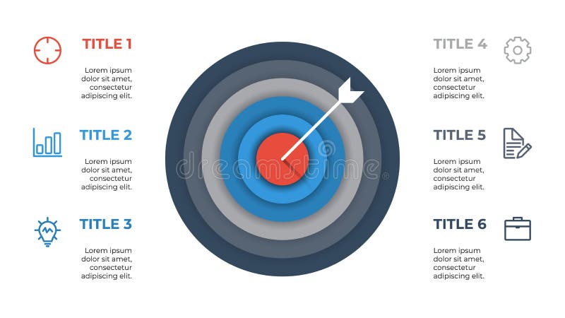 Infographic Element Layout Template with Target and Arrow Concept ...