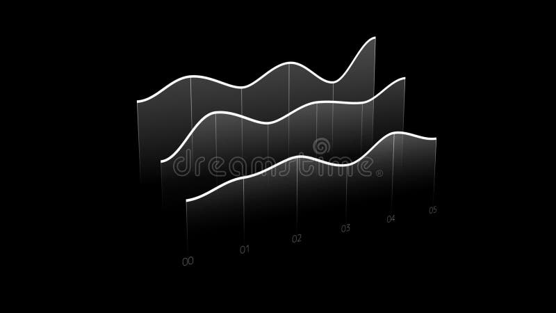 Infographic Element - Line Chart on Alpha Channel Stock Video - Video ...
