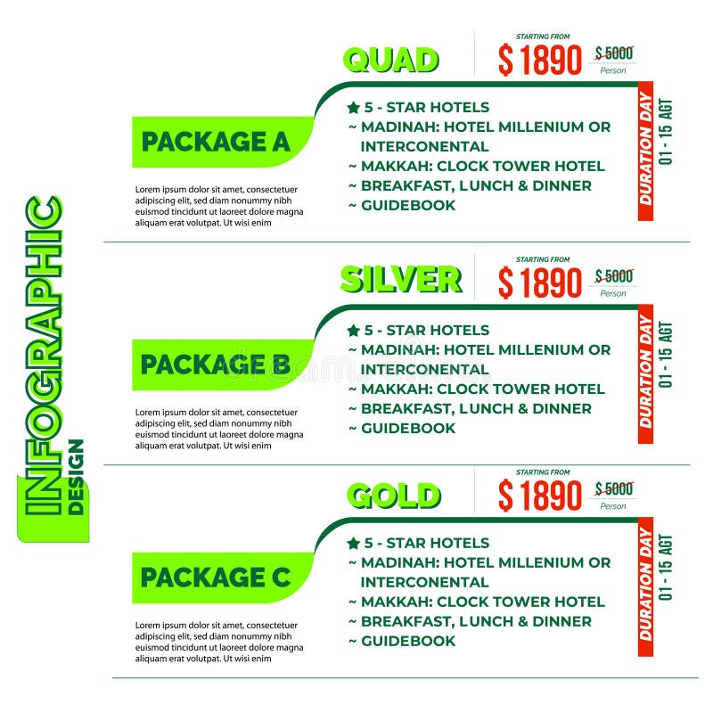 Infographic Element with Package or Options or Steps. Stock ...