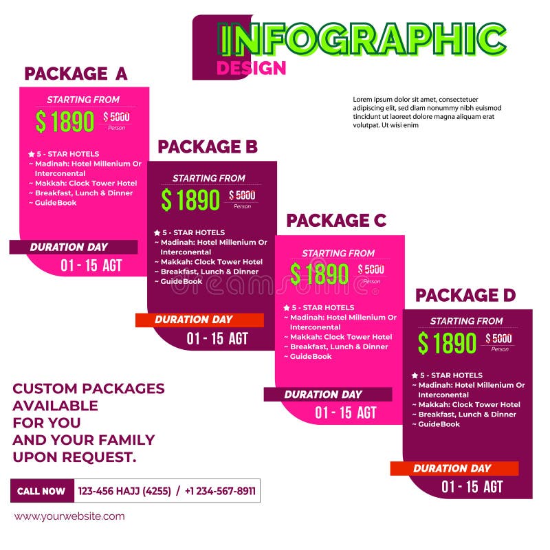 Infographic Element with Package or Options or Steps. Stock ...