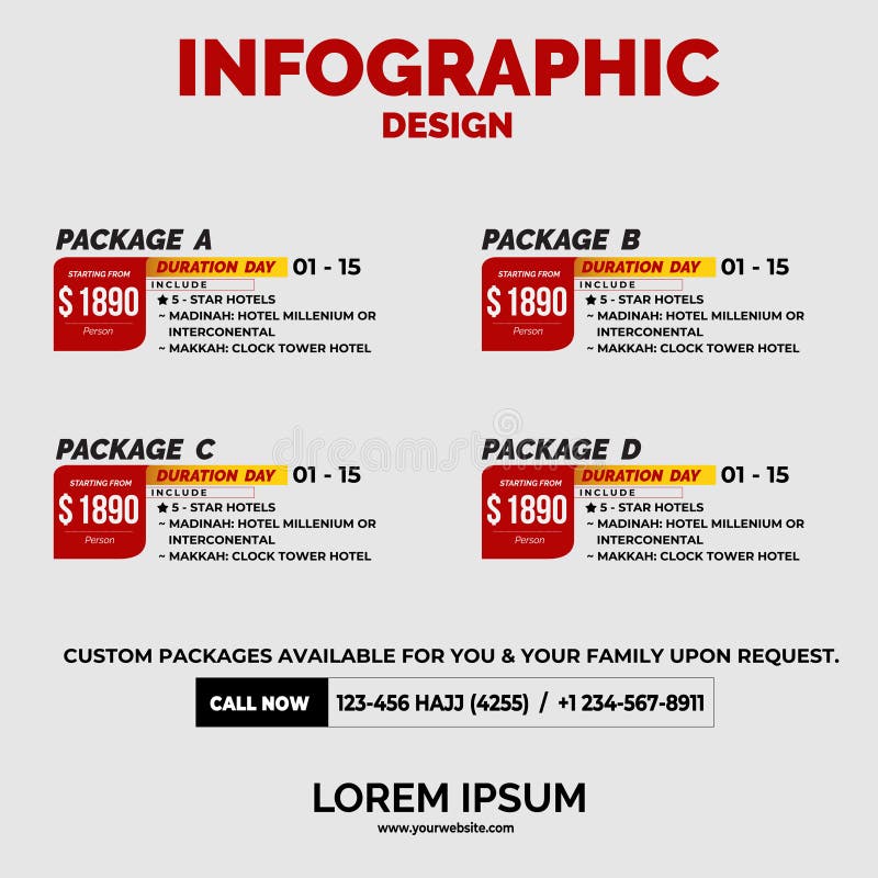 Infographic Element with Package or Options or Steps. Stock ...