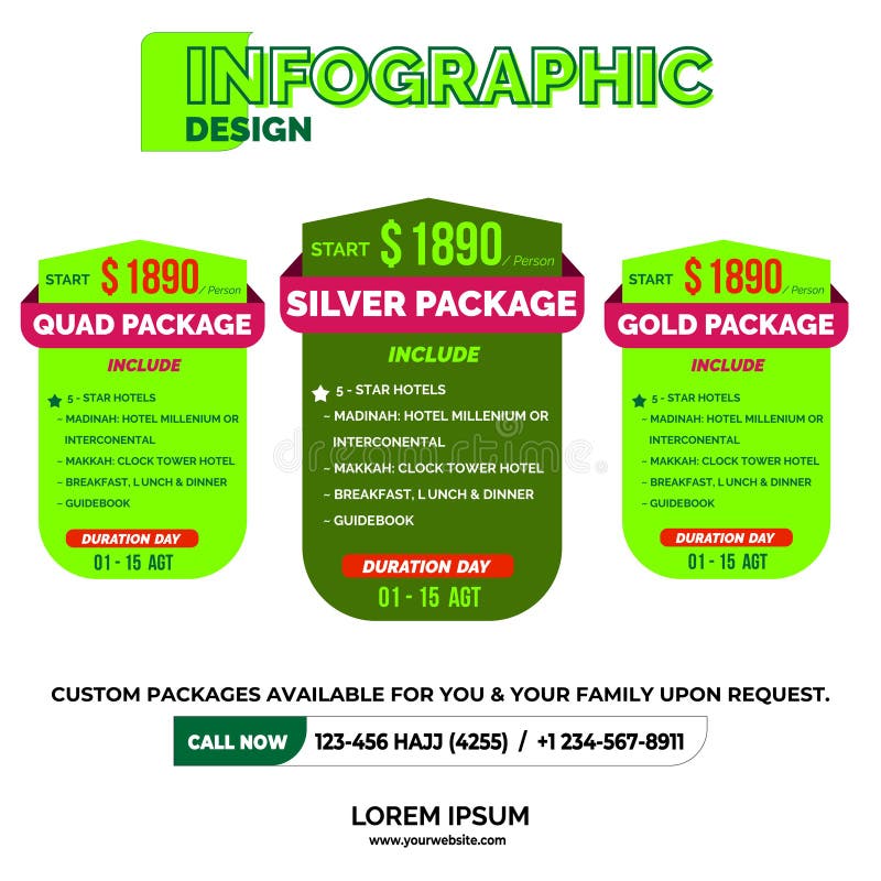 Infographic Element with Package or Options or Steps. Stock ...