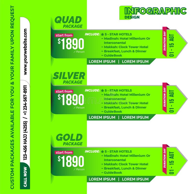 Infographic Element with Package or Options or Steps. Stock ...