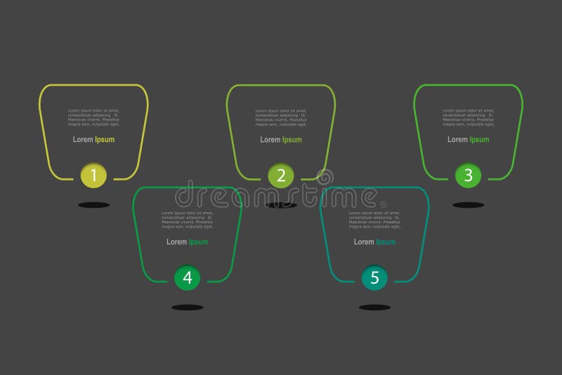 Infographic Element Template, Business Concept with 5 Steps, Colorful ...