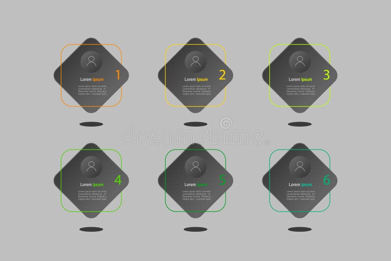 Infographic Element Template, Business Concept with 5 Steps, Multi Color Shapes Design for ...
