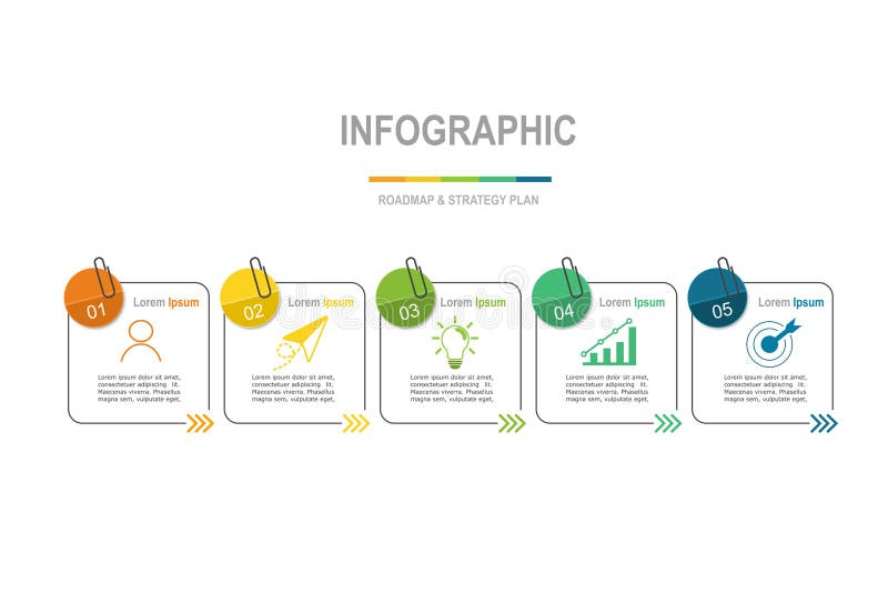 Infographic Element Template, Business Concept with 4 Steps, Grey ...