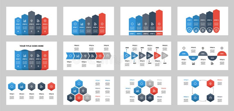 Infographic Elements Bundle, Set of Data Visualization, Steps, Options ...