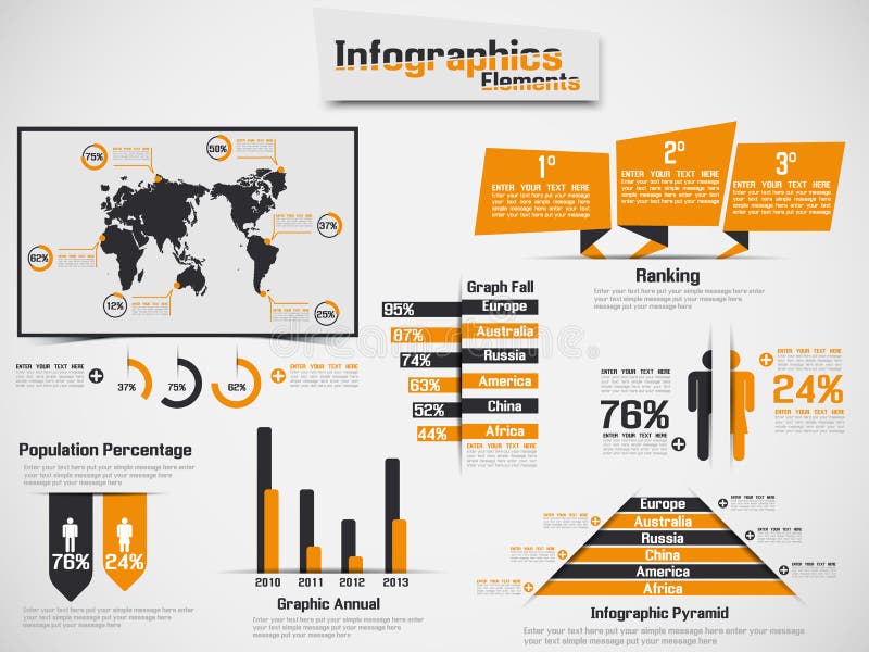 Infographic Elements Chart and Graphic Stock Vector - Illustration of ...