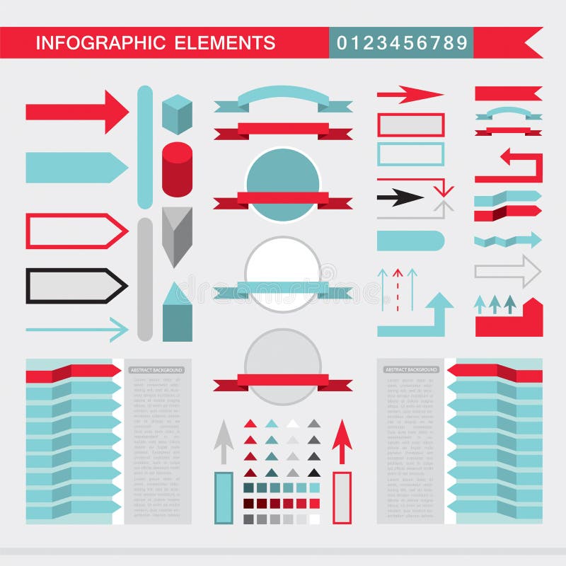 Infographic Elements Charts, Graph, Diagram, Arrows,signs,bars, Buttons ...