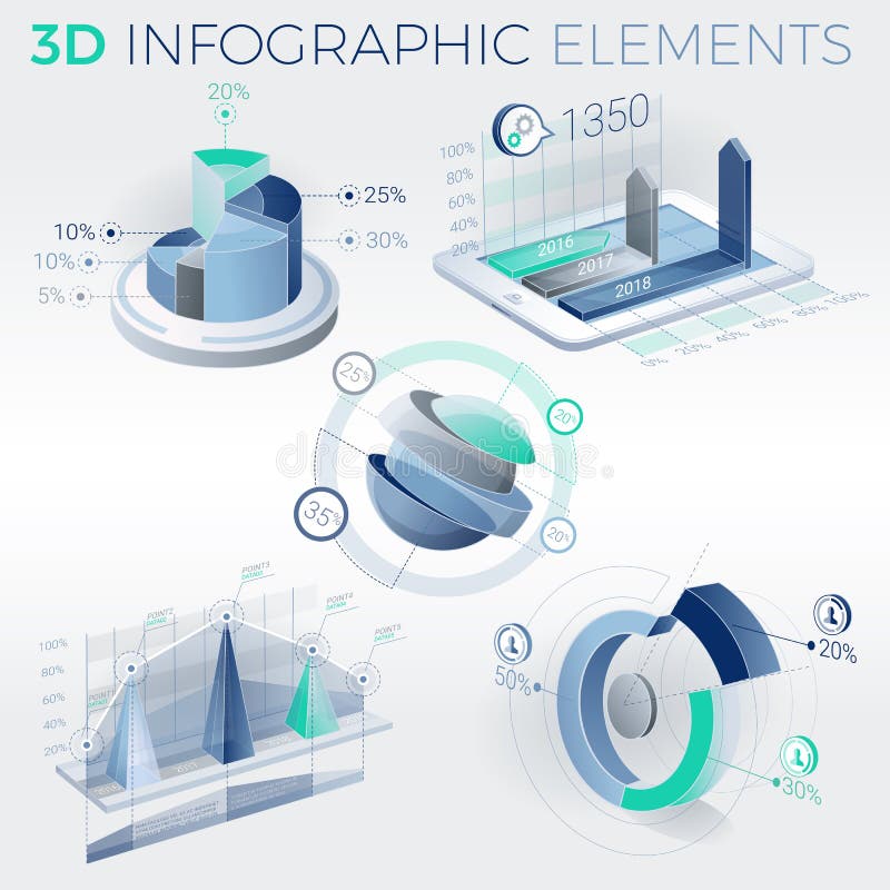 3D Infographic Elements stock vector. Illustration of clean - 100940158