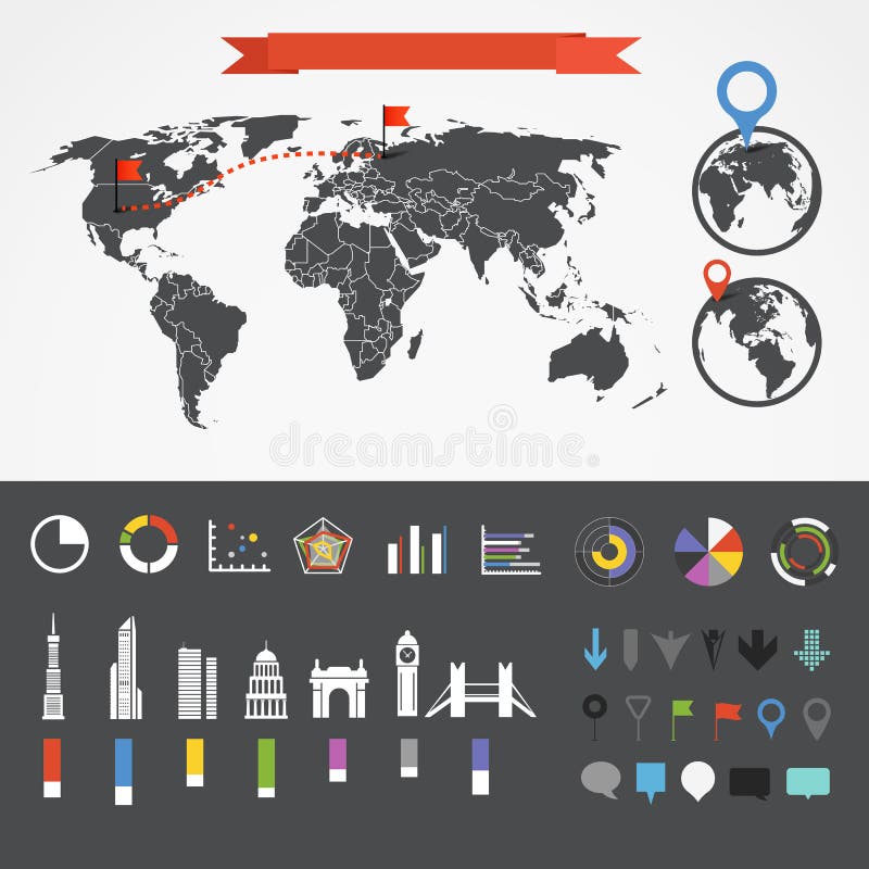 Infographic Elements Collection Stock Vector - Illustration of cargo ...