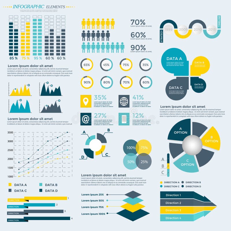 Infographic Elements Collection Stock Illustration - Illustration of ...