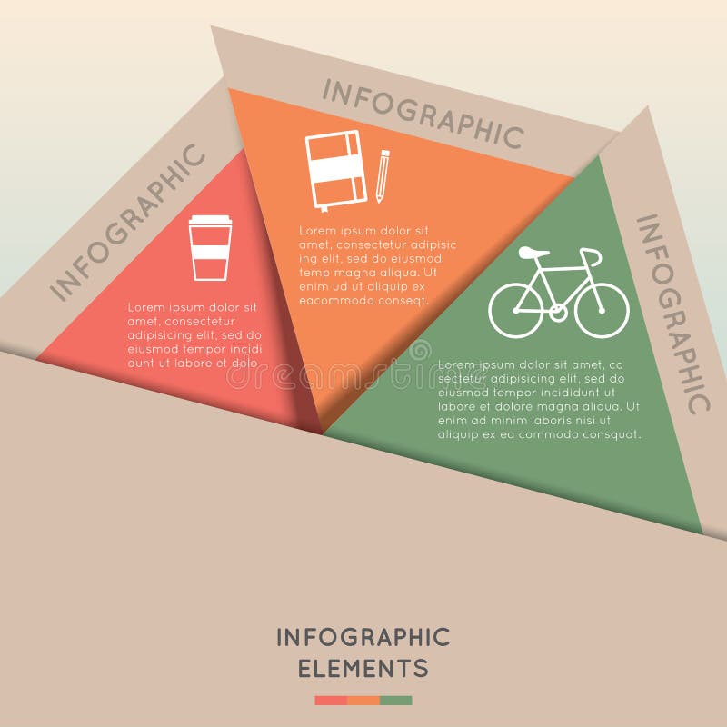 Infographic Elements Colorful Triangle Stock Vector - Illustration of ...