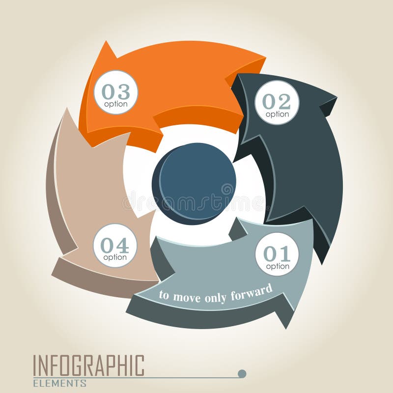 3d Paper Abstract Flow Chart Infographics Stock Vector - Illustration ...