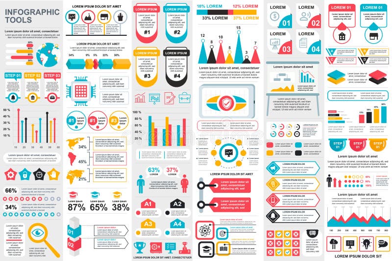 Infographic Elements Data Visualization Vector Design Template. Stock ...