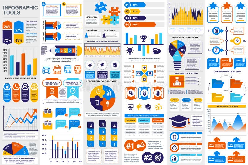 Infographic Elements Data Visualization Vector Design Template. Stock ...