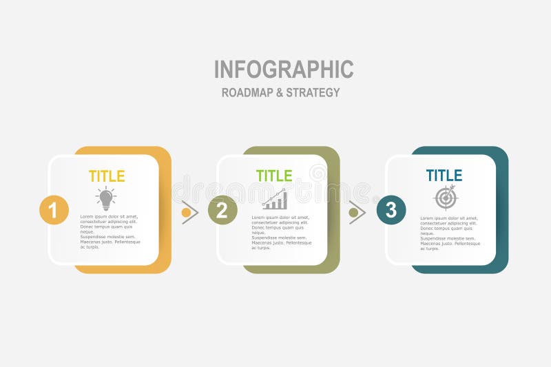 Infographic Elements Design Template, Business Concept with 3 Steps ...