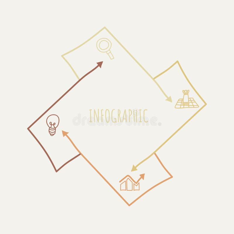 Infographic Elements Design Template. Hand Drawn Infographic. Doodle ...