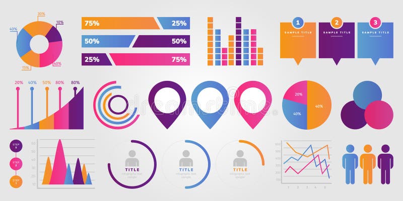 Infographic Elements Diagram Collection in a Flat Design Stock Vector ...