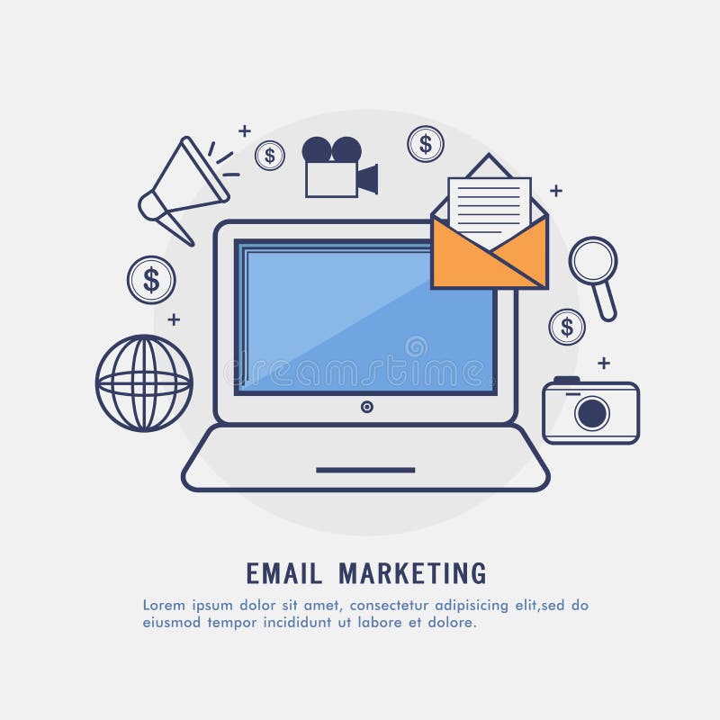 Infographic Elements for Email Marketing Concept. Stock Illustration ...