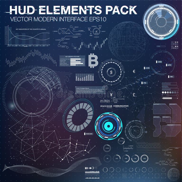 Infographic Elements. Futuristic User Interface HUD UI UX. Abstract ...