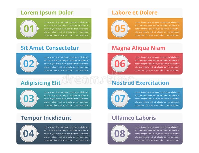 Infographic Elements with Numbers and Text Stock Vector - Illustration ...