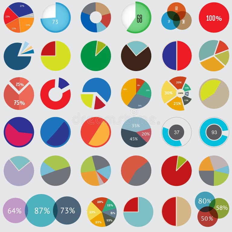 Infographic Elements, Pie Chart Set Icon, Business Elements and ...