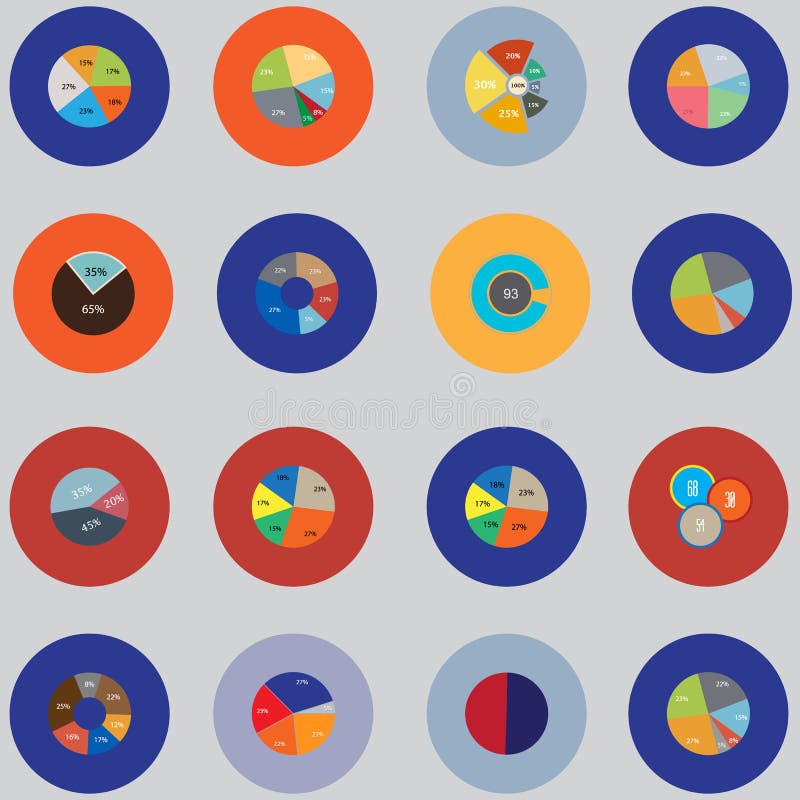 Infographic Elements. the Set is Round . Items for Business, Statistics ...