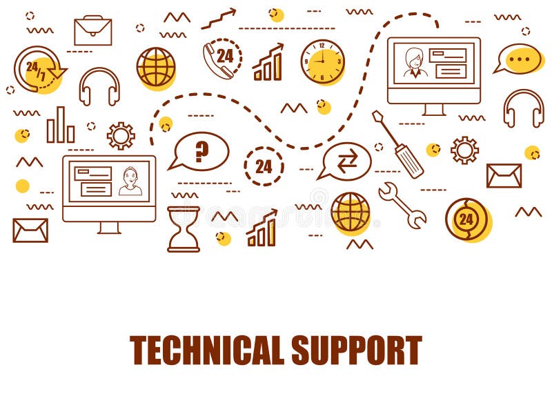 Infographic Elements for Technical Support. Stock Illustration ...