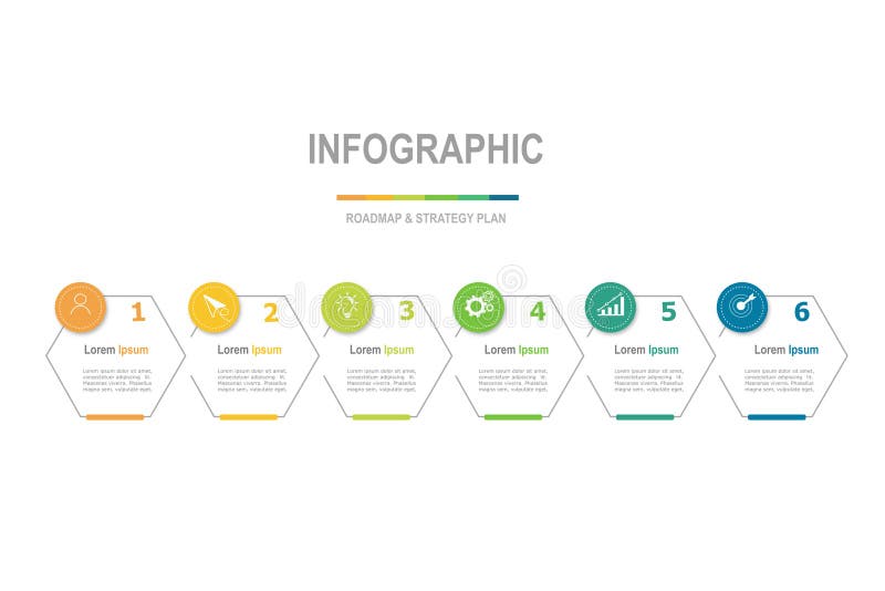Infographic Element Template, Business Concept with 6 Steps, Multi ...