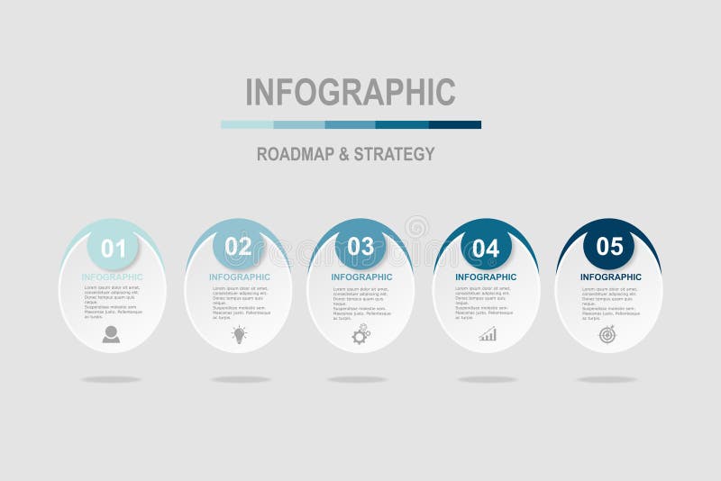 Infographic Element Template, Business Concept with 5 Steps , Multi ...