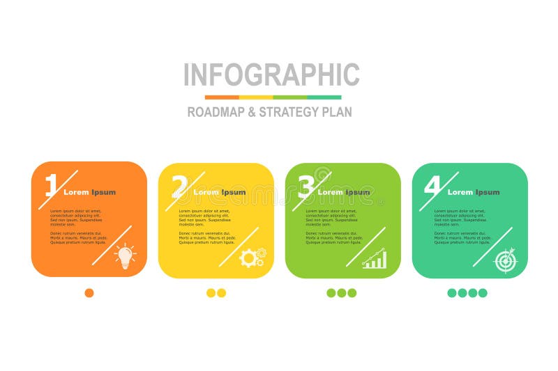 Infographic Element Template, Business Concept with ,4 Steps , Multi ...