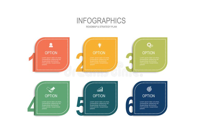 Infographic Element Template, Business Concept with, 6 Steps, Multi ...