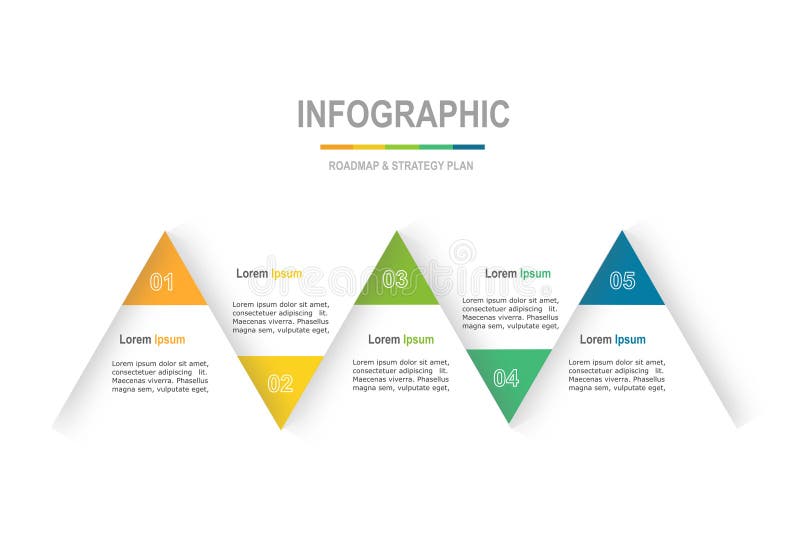 Infographic Elements Template, Business Concept with, 5 Steps, Multi ...