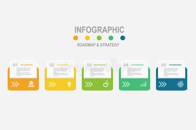 Infographic Elements Template, Business Concept with , 5 Steps ...