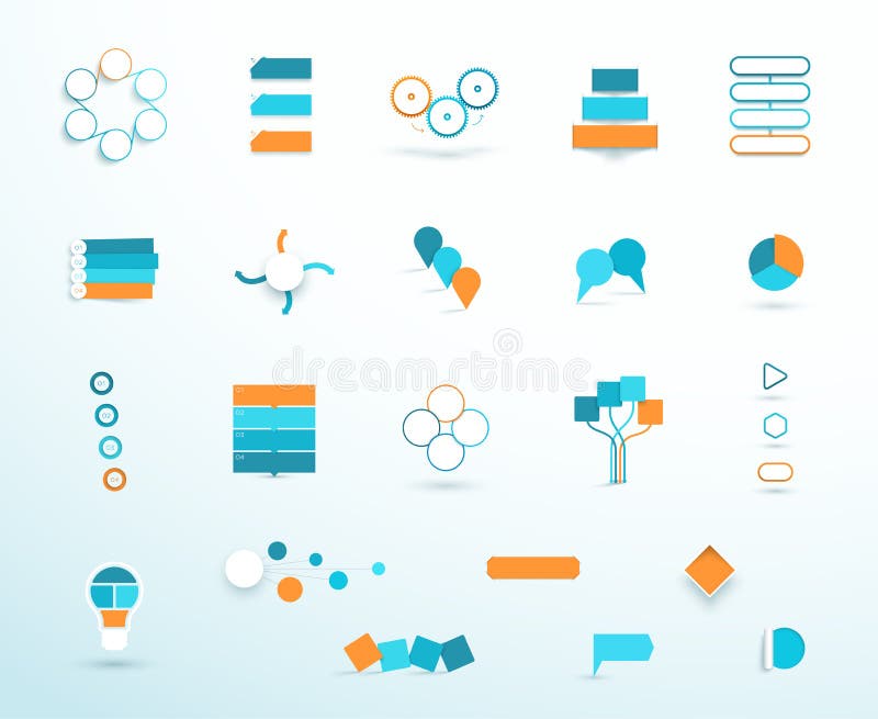 Infographic Elements Vector Big Set Template Options Stock Vector ...