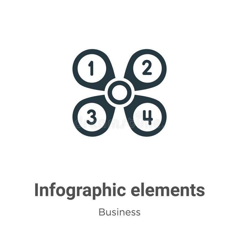 Infographic Elements Vector Icon on White Background. Flat Vector ...