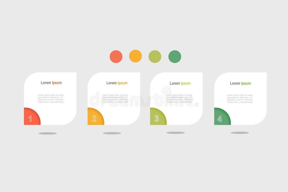 Infographic Elementstemplate, Business Concept with 4 Steps, Multi ...