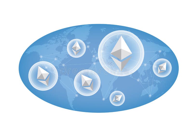 Infographic of Ethereum Connected by Blockchain Editorial Stock Image ...