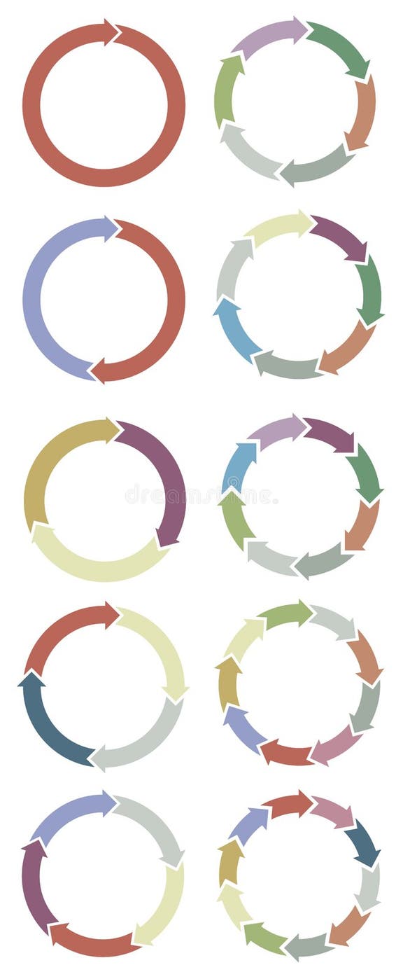 Infographic Examples of Circular Arrows Stock Vector - Illustration of ...